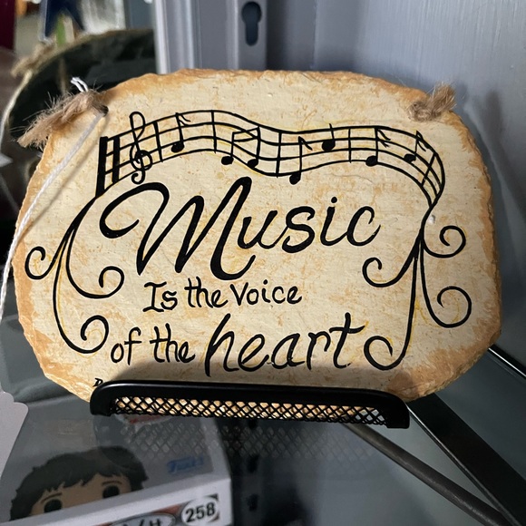 Art | Slate Sign Music Is The Voice Of The Heart Musical Design Fun ...